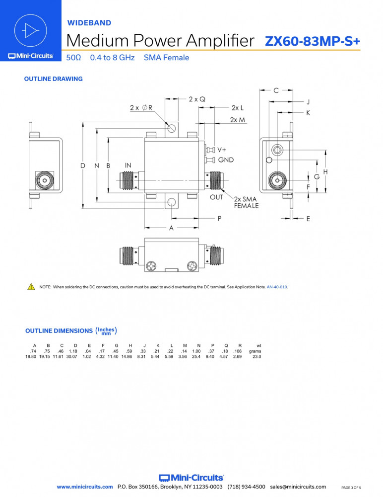 ZX60-83MP-S+ datasheet page 3