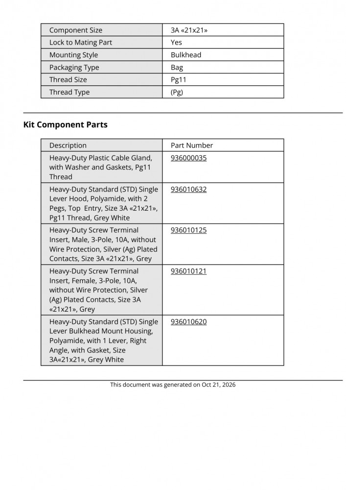 Product document image 3 for MOLEX 936030002
