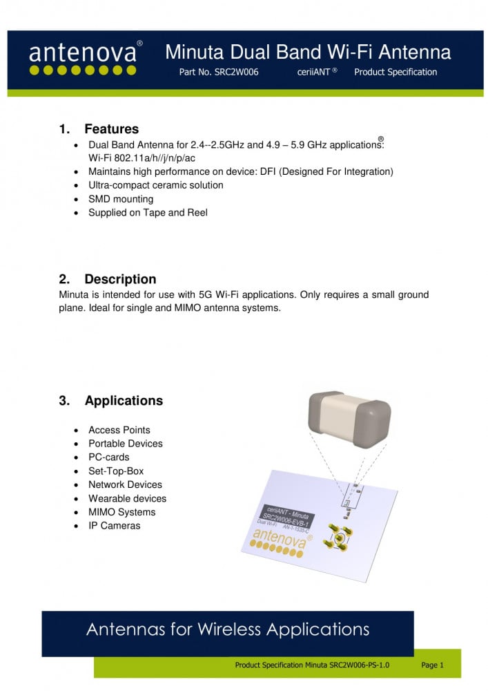 SRC2W006 datasheet page 1