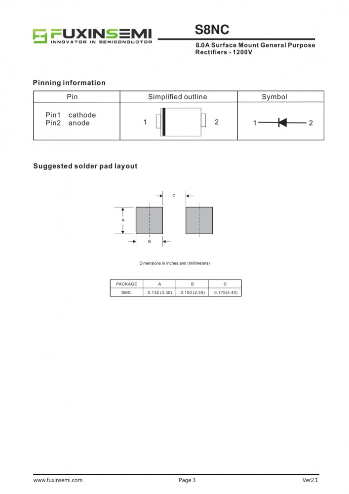 S8NC datasheet page 3