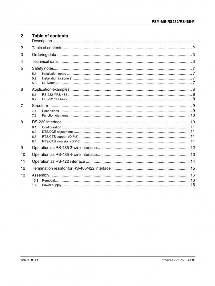 PSM-ME-RS232/RS485-P datasheet page 2