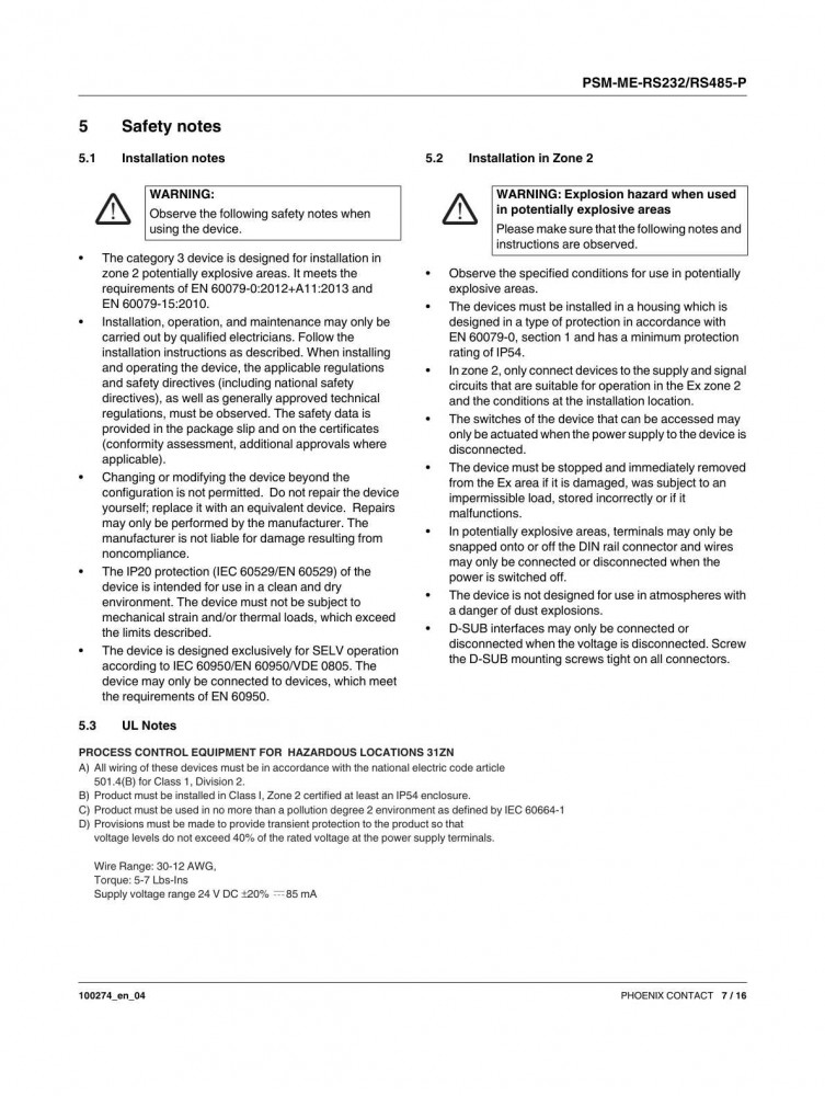 PSM-ME-RS232/RS485-P datasheet page 7