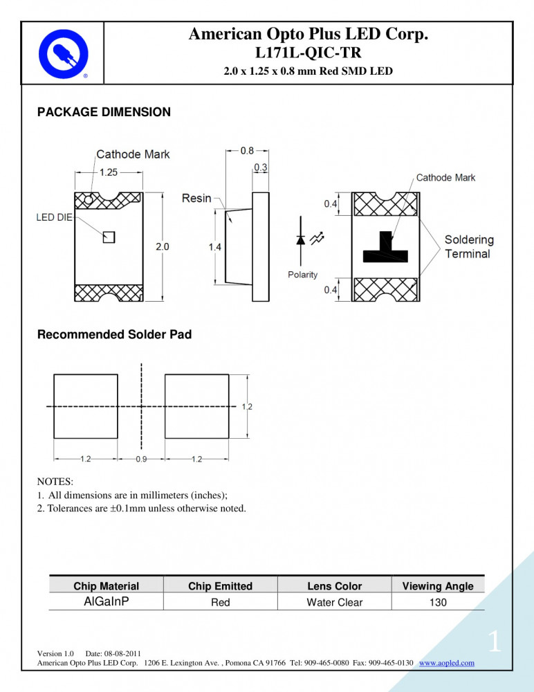 L171L-QIC datasheet page 1