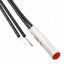 Neon Panel Mount Indicator Red .310″ Round Flat 250V Wire Leads for sale