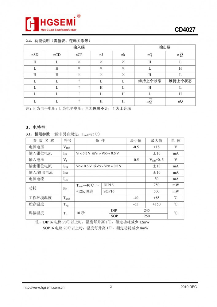 CD4027BM/TR datasheet page 3