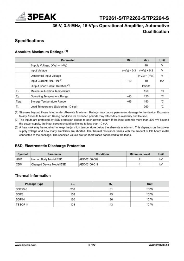TP2261 datasheet page 6