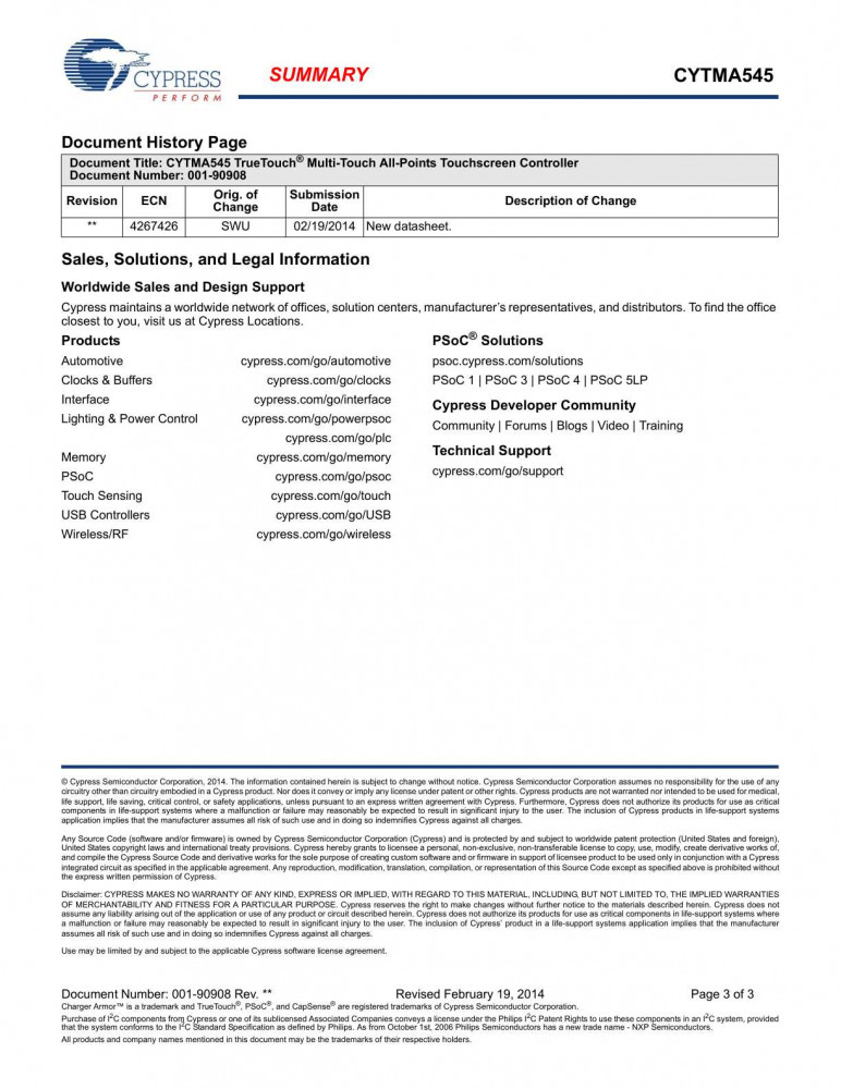 CYTMA545 datasheet page 3