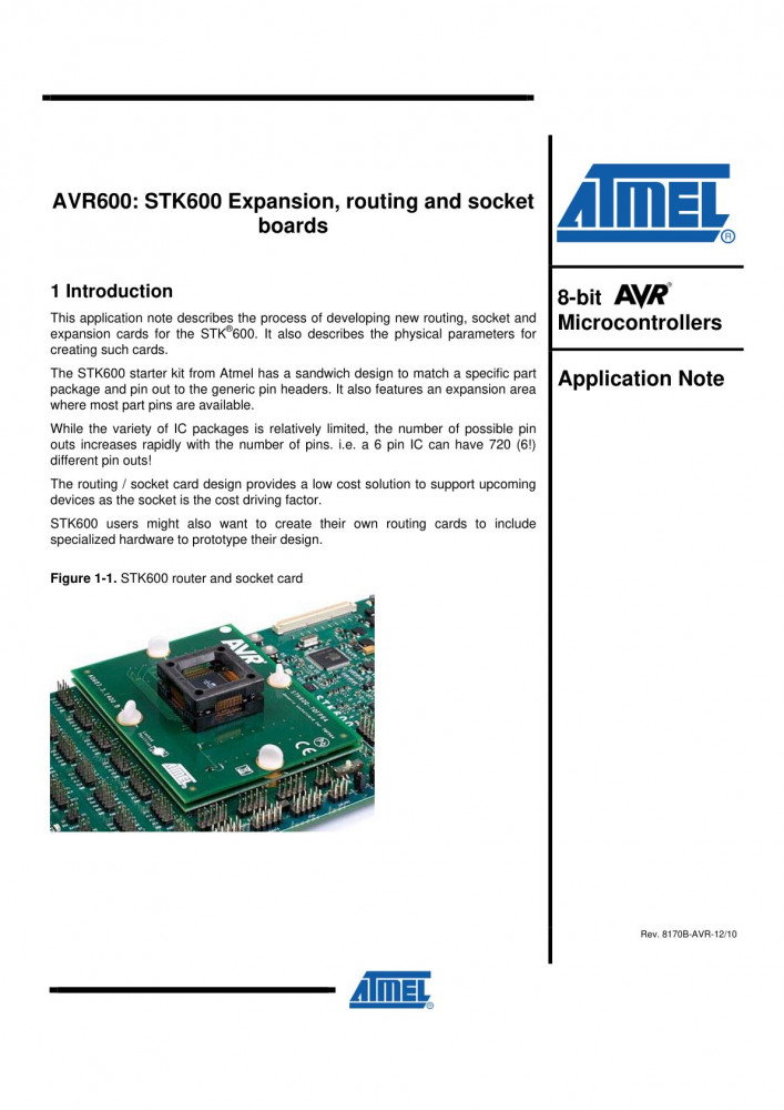 ATSTK600-RC88 technical document page 1