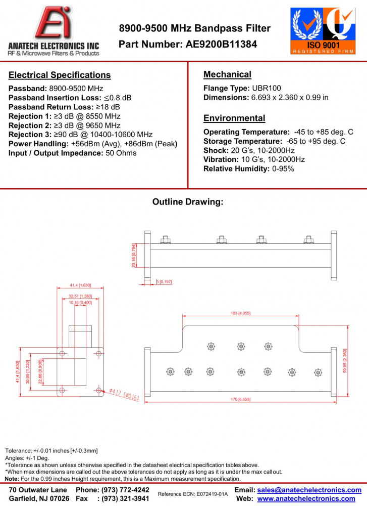 AE9200B11384 technical document page 1