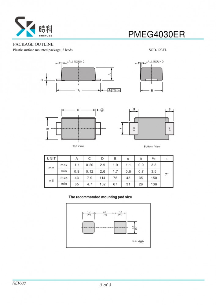 PMEG4030ER datasheet page 3