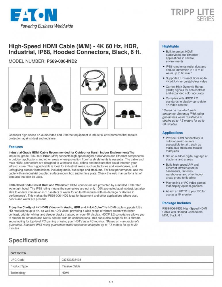 P569-006-IND2 technical document page 1