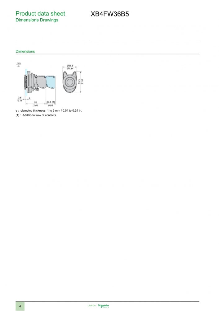 XB4FW36B5 technical document page 4