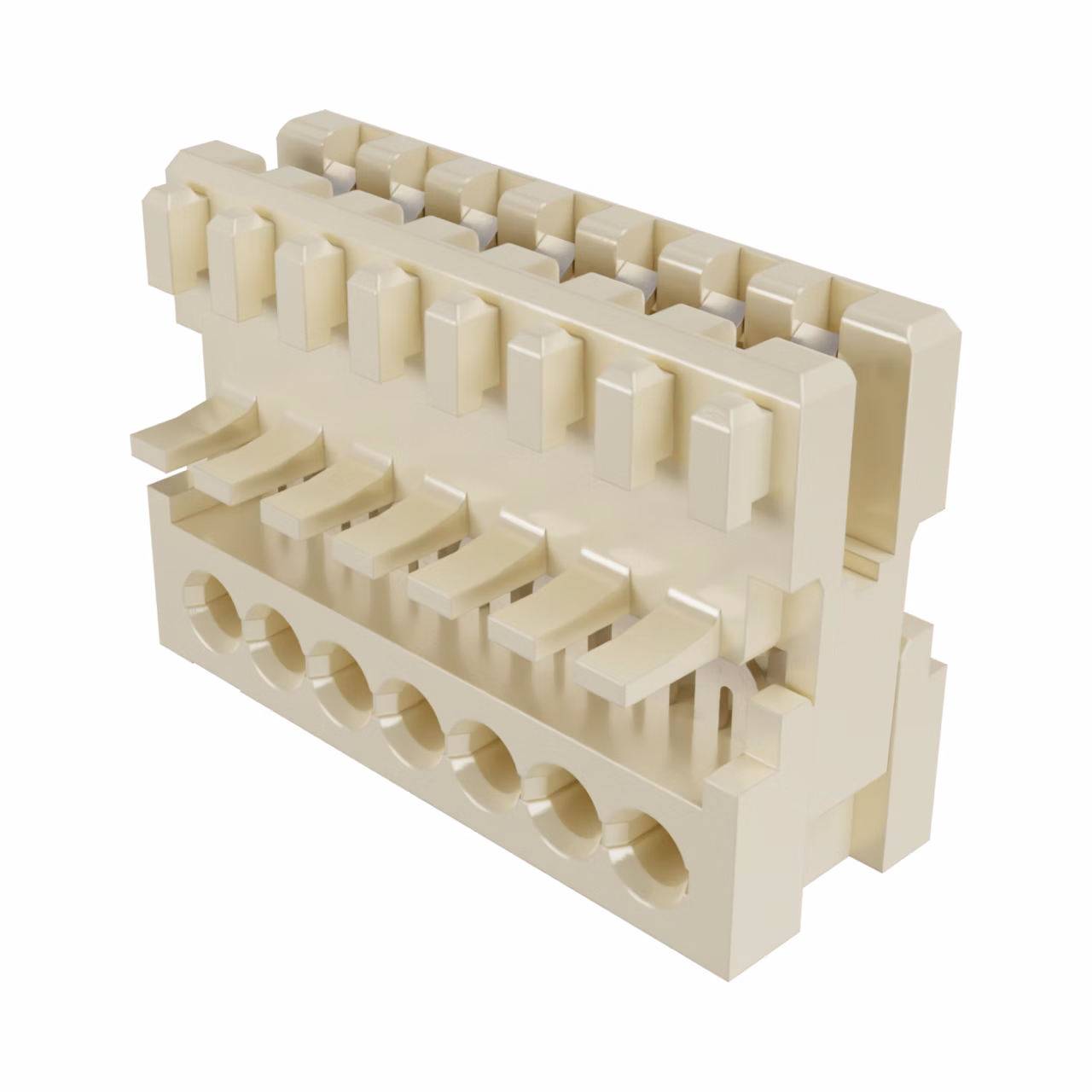 Appli-Mate RAST 2.5 Connector, 2.50mm Pitch, Female, 7 Circuits, Open Endwalls, Tin Plating for sale