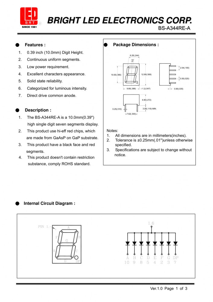 BS-A344RE-A datasheet page 1