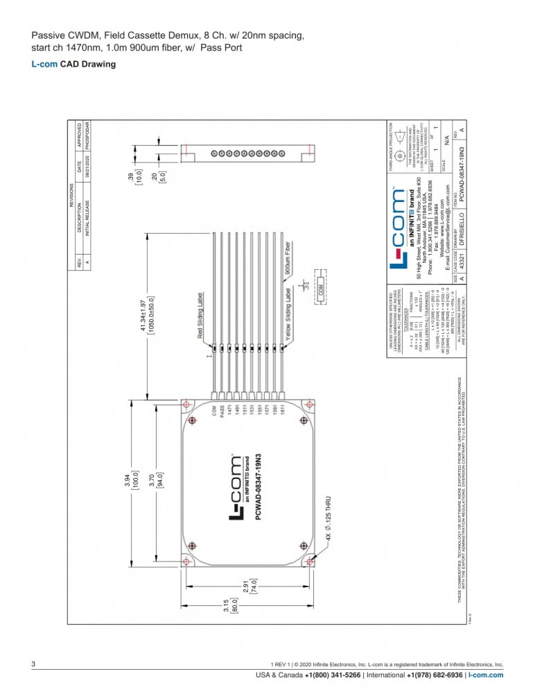 PCWAD-08347-19N3 mechanical drawing page