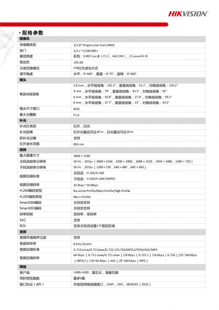 DS-2CD3386FWDV3-LS technical document page 2