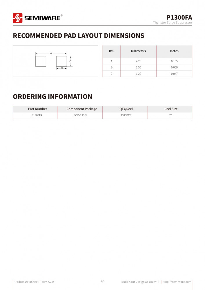 P1300FA product document page 4