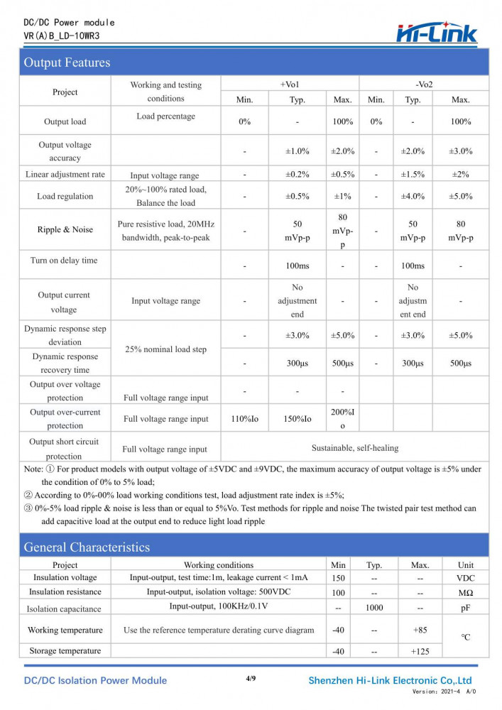 VRB1212LD-10WR3 datasheet page 4