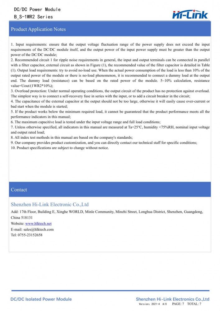 B0505S-1WR2 datasheet page 7