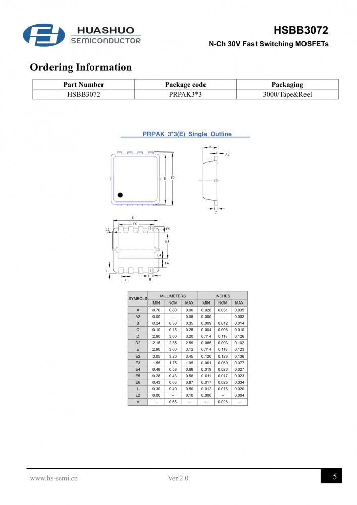 HSBB3072 datasheet page 5