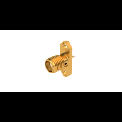 SMA / SQUARE FLANGE JACK RECEPTACLE WITH TAB CONTACT