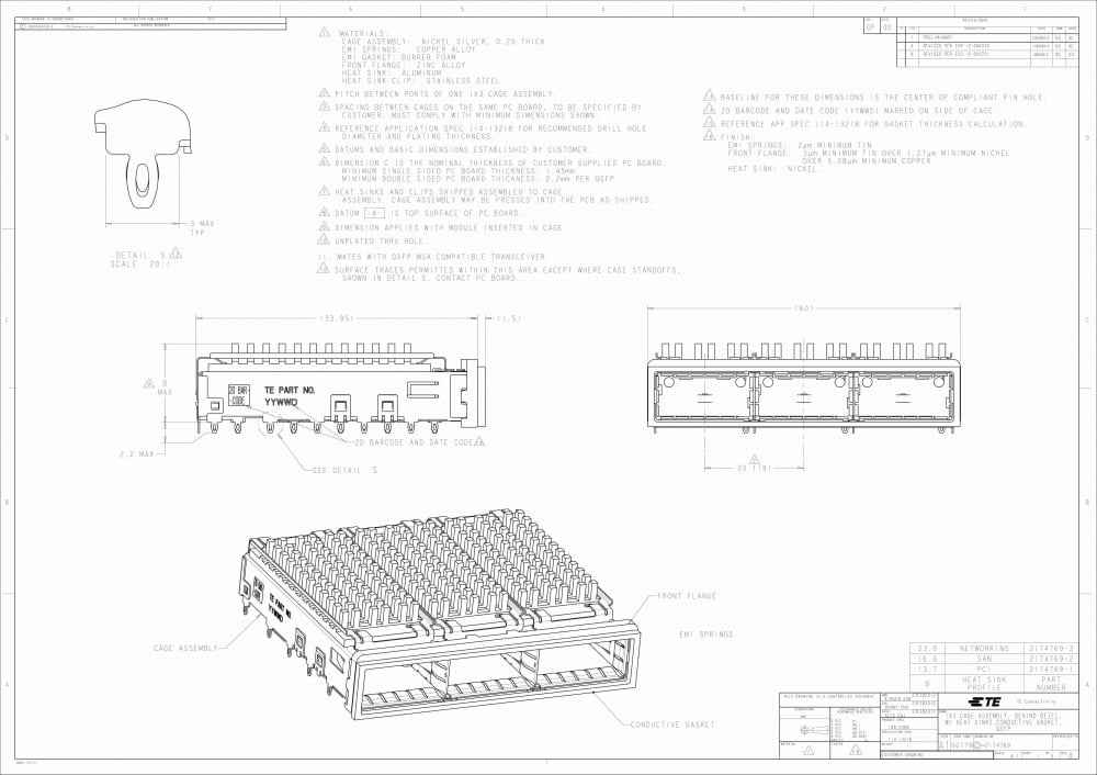 TE Connectivity 2174769-2 drawing sheet 1