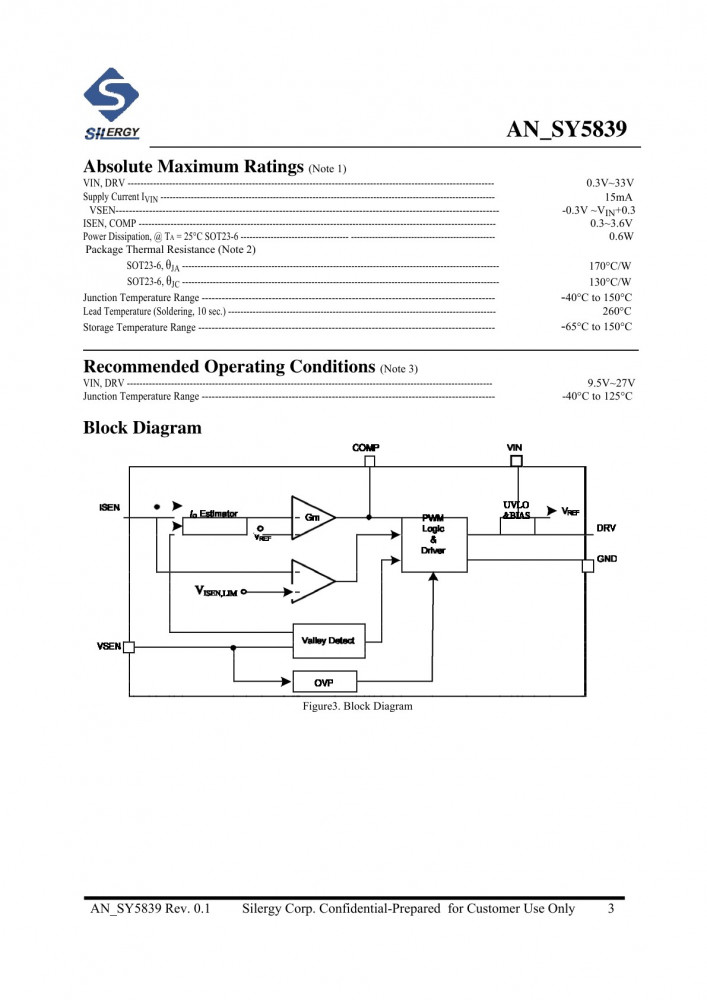 SY5839ABC datasheet page 3