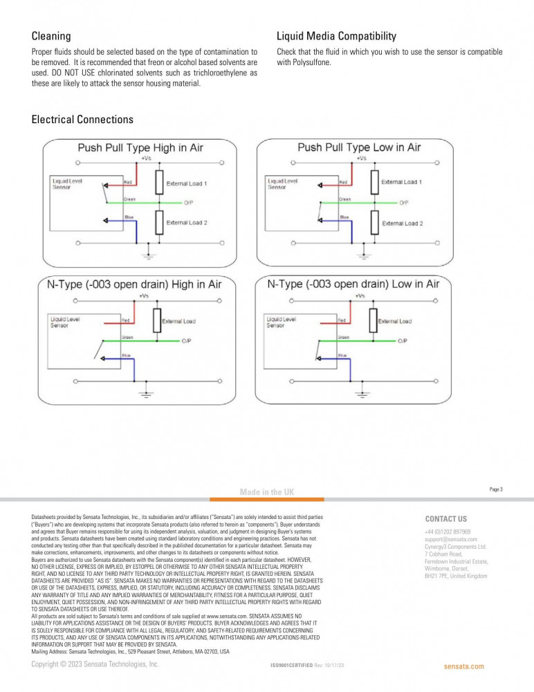 OLS7 series datasheet page 3