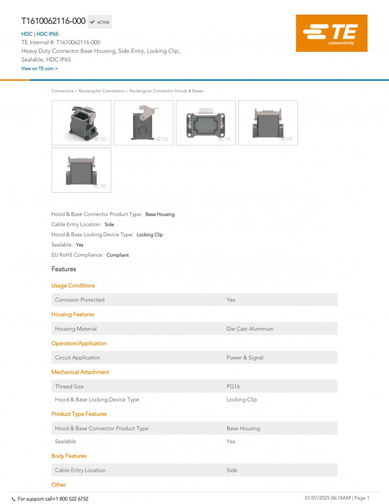 T1610062116-000 technical document page 1