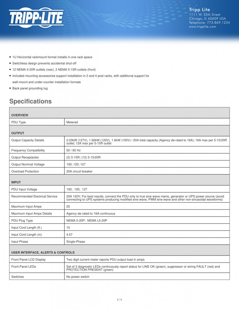 PDUMH20-ISO technical document page 2