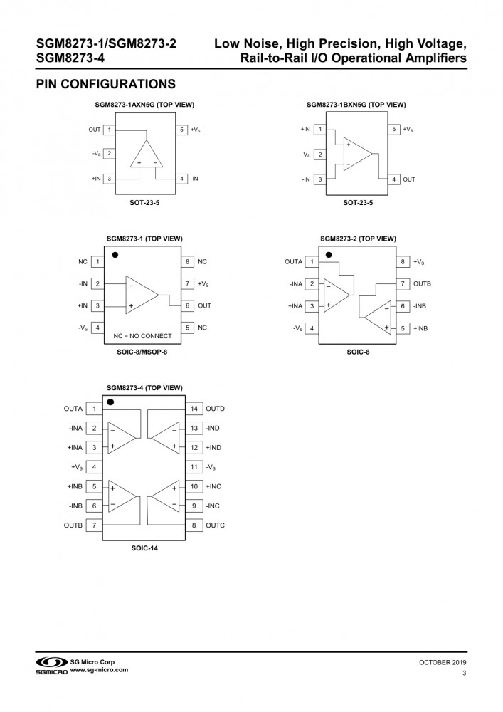 SGM8273 datasheet page 3