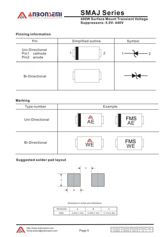SMAJ10A datasheet page 5