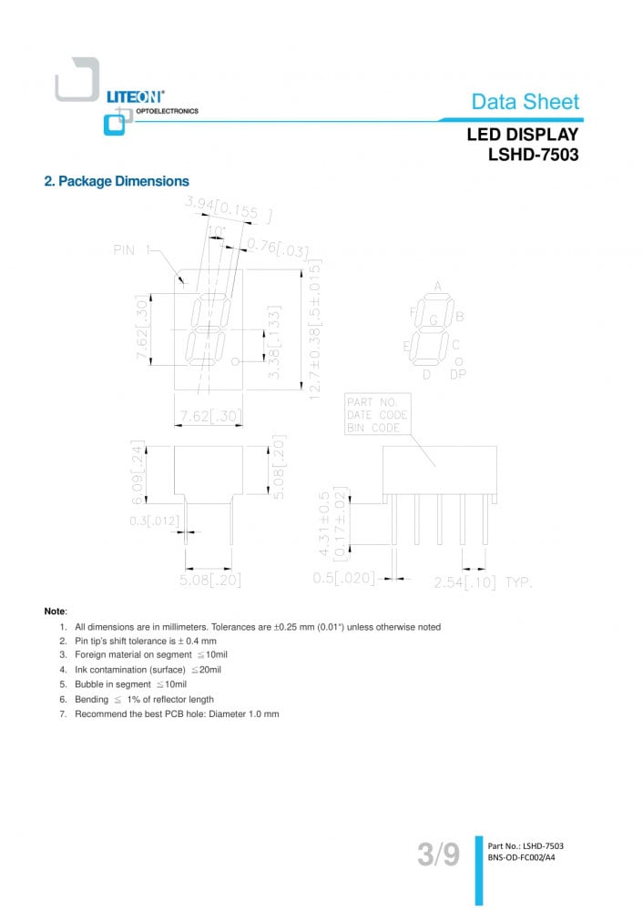 LSHD-7503 datasheet page 4