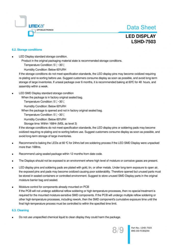 LSHD-7503 datasheet page 9