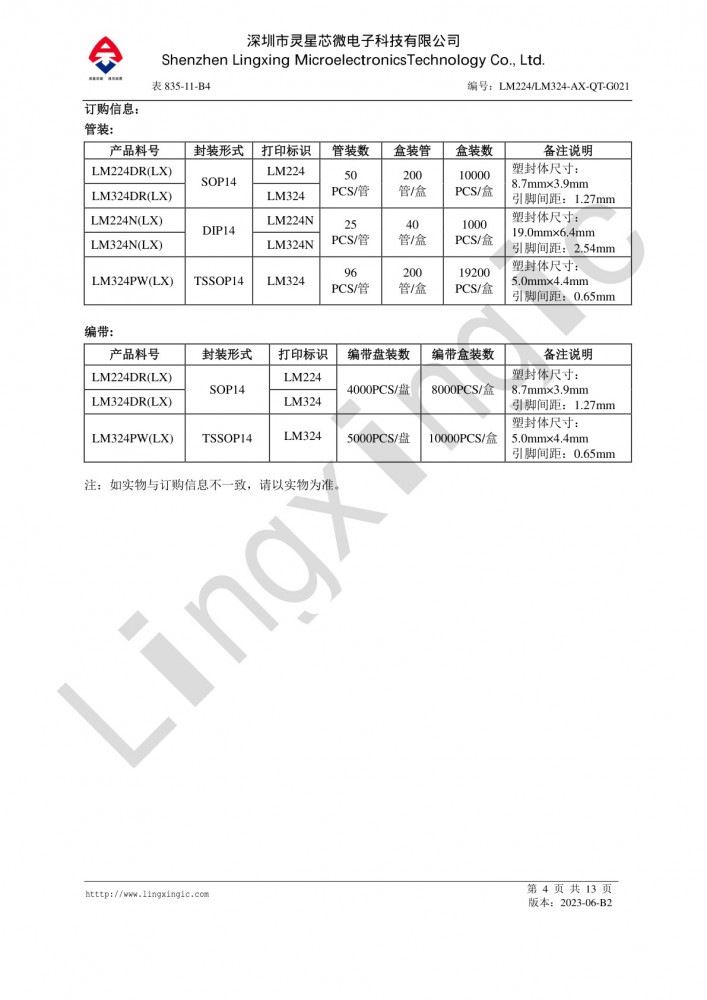 LM324N(LX) datasheet page 4