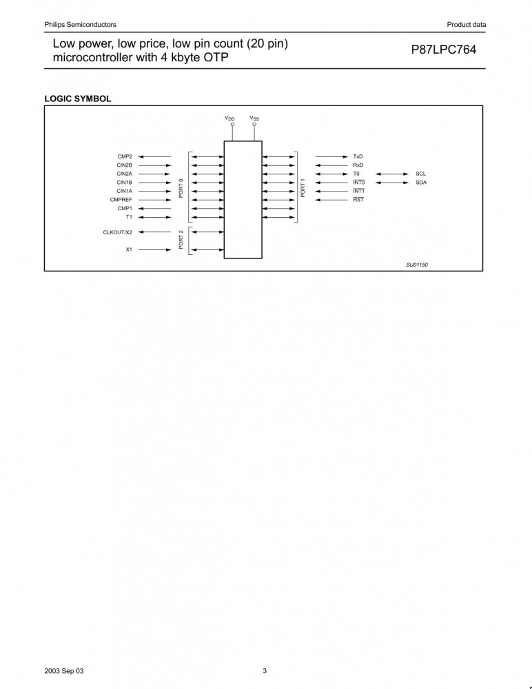 P87LPC764 datasheet page 5