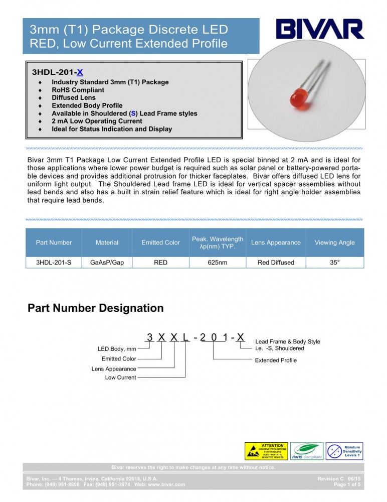 3HDL-201 datasheet page 1