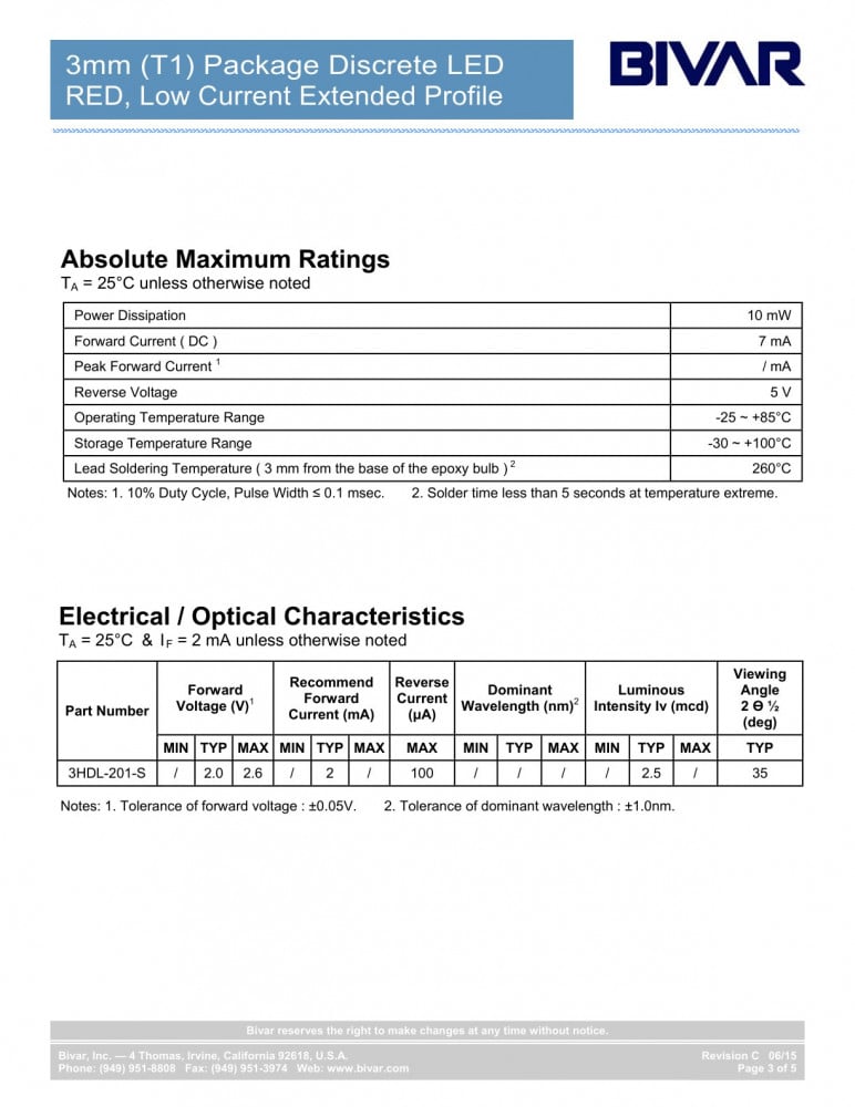 3HDL-201 datasheet page 3