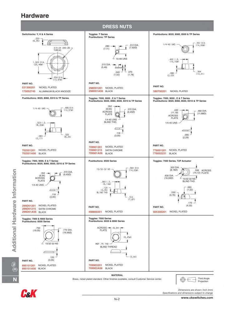 C&K catalog page 1