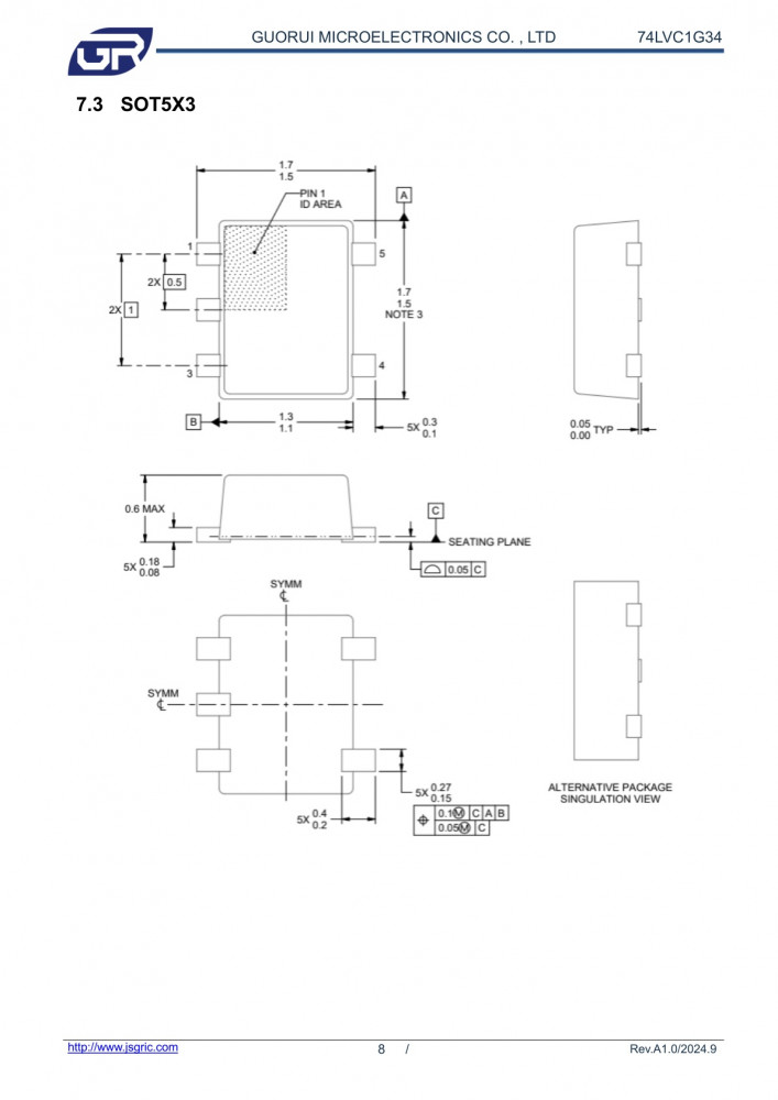 74LVC1G34 datasheet page 8