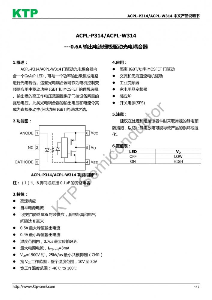 ACPL-P314 technical document page 1