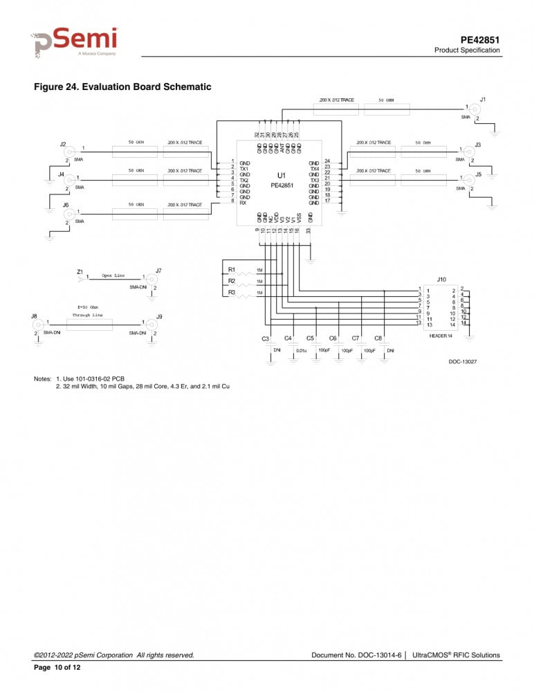 PE42851B-X datasheet page 10