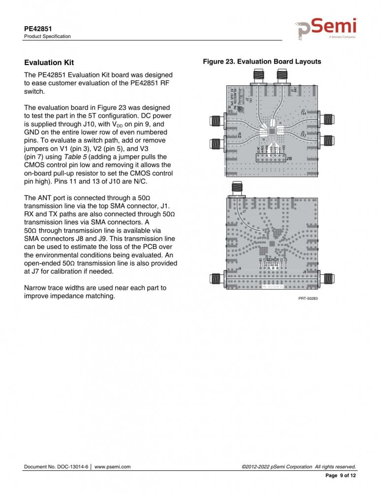 PE42851B-X datasheet page 9