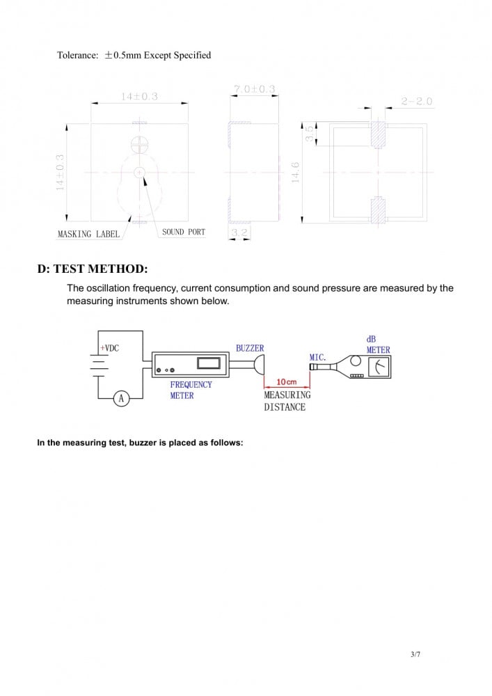 GSC1407YB-3V4000 specification approval page 3