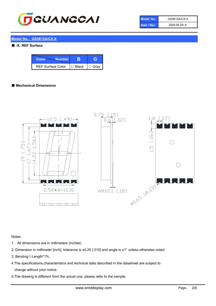 GS5612AR-G technical document page 2