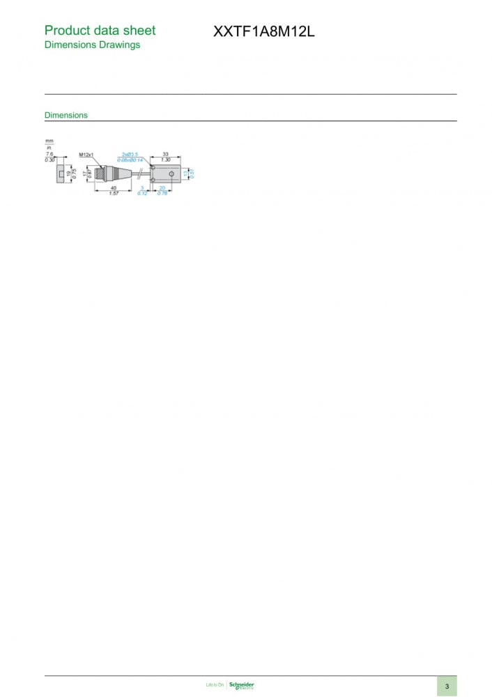 XXTF1A8M12L technical document page 3