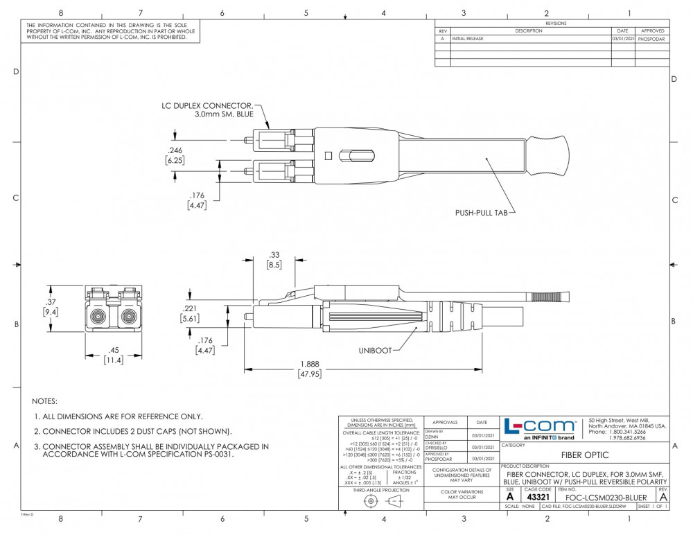 FOC-LCSM0230-BLUER technical document preview