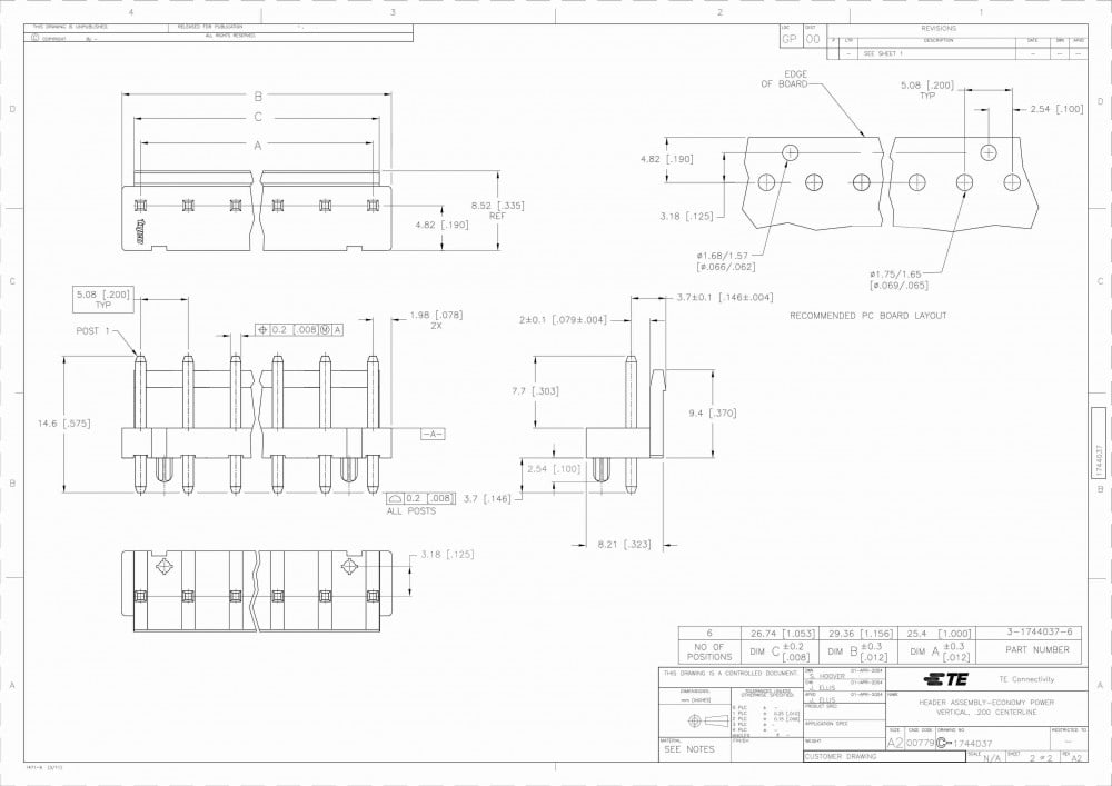 TE Connectivity 1744037 drawing page 2