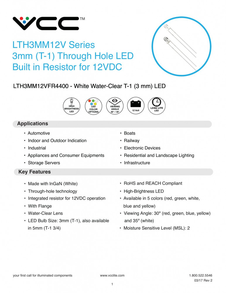 LTH3MM12V series datasheet page 1