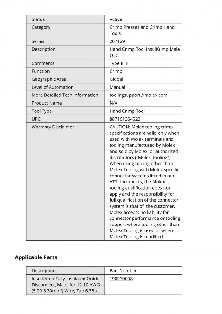 MOLEX 640018100 document image, page 2